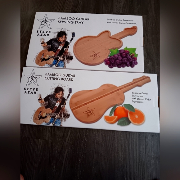 Steve Azar | Kitchen | Steve Azar Guitarshaped Cutting Board Serving ...